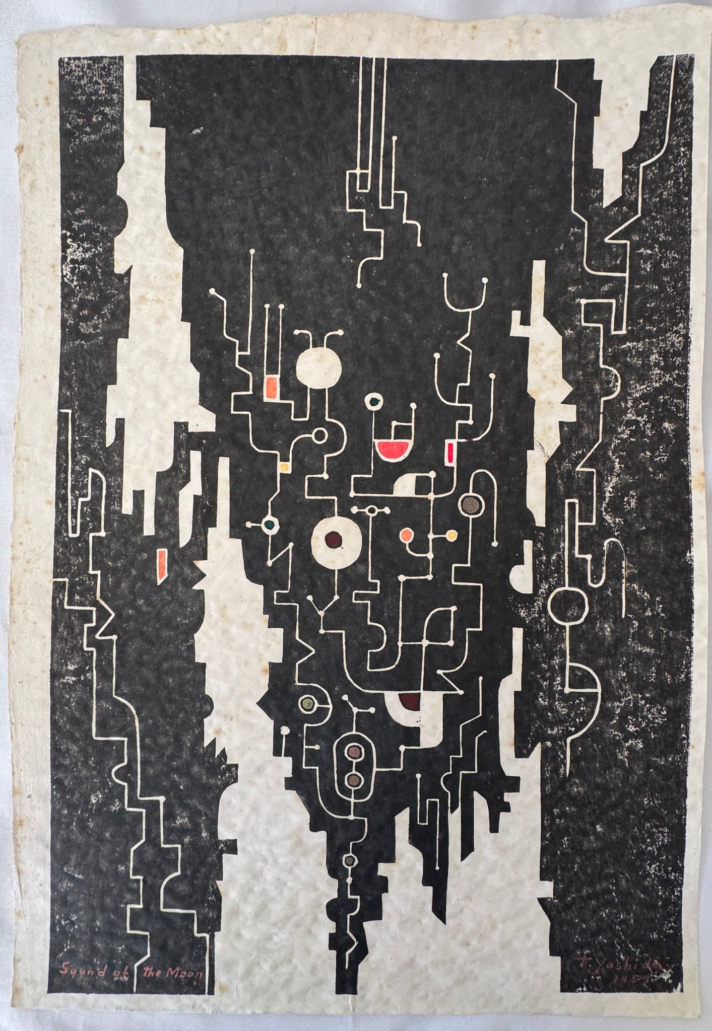 Sound of the Moon 1959 Yoshida Toshi Sosakuhanga Japanese woodblock ...